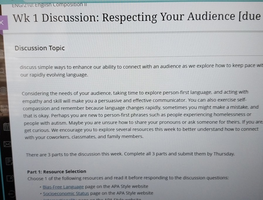 [GET ANSWER] ENG/210: Engilsh Composition II Wk 1 Discussion ...