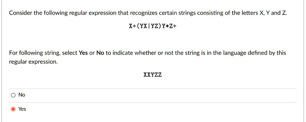 Solved Consider The Following Regular Expression That Recognizes Certain Strings Consisting Of 6826
