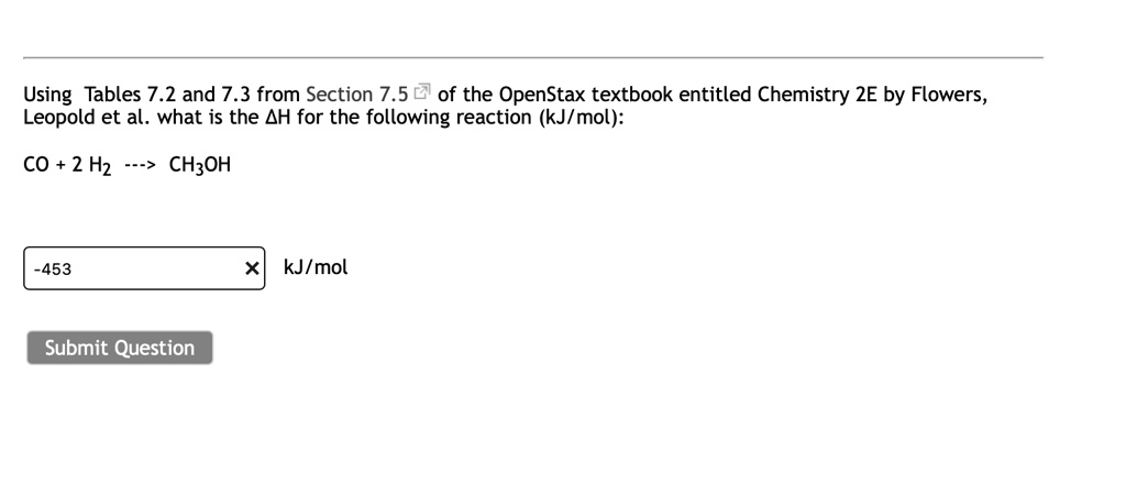 SOLVED:Using Tables 7.2 and 7.3 from Section 7.5 of the OpenStax textbook entitled Chemistry 2E ...