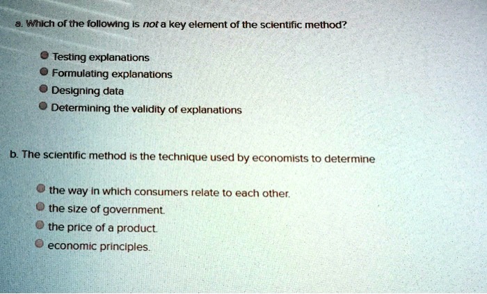 SOLVED: a. Which of the following is not a key element of the ...