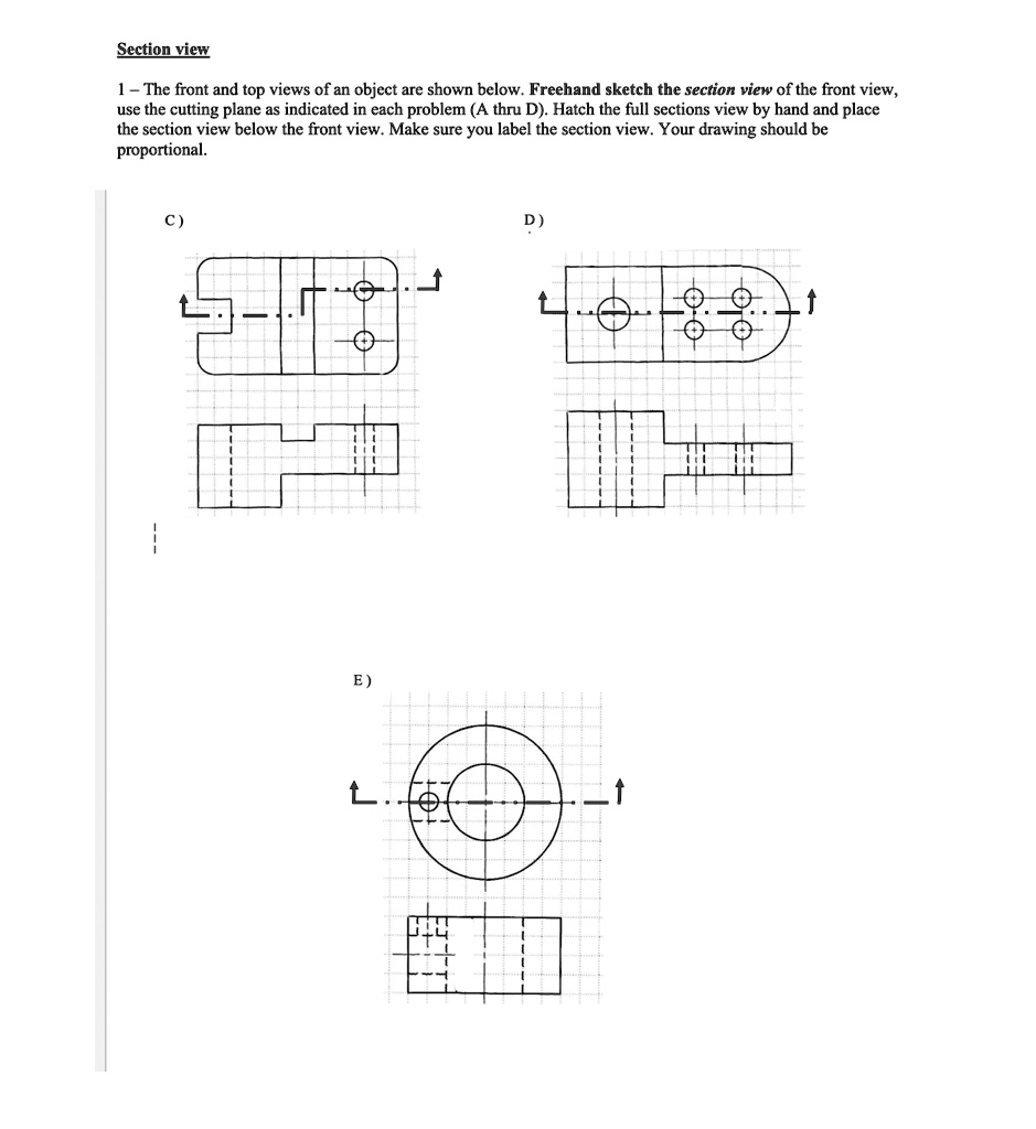 SOLVED: 'please help with question shown below Section view The front ...