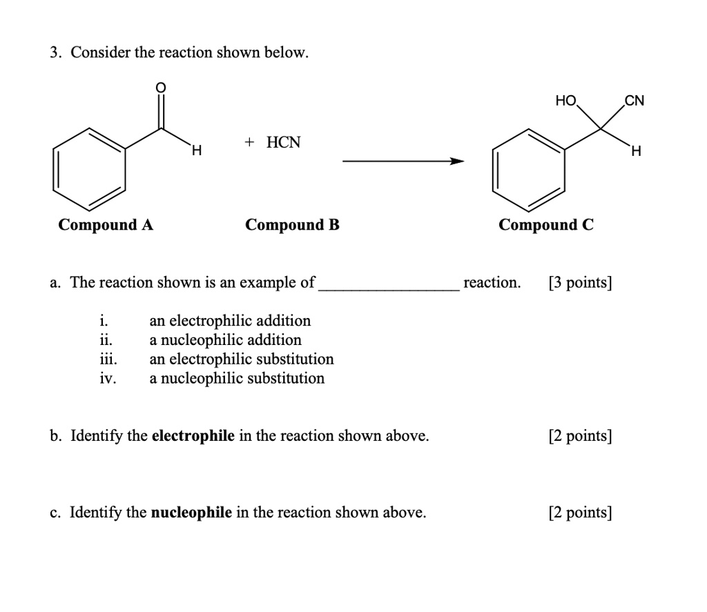 3 consider the reaction shown below ho cn hcn compound a compound b ...