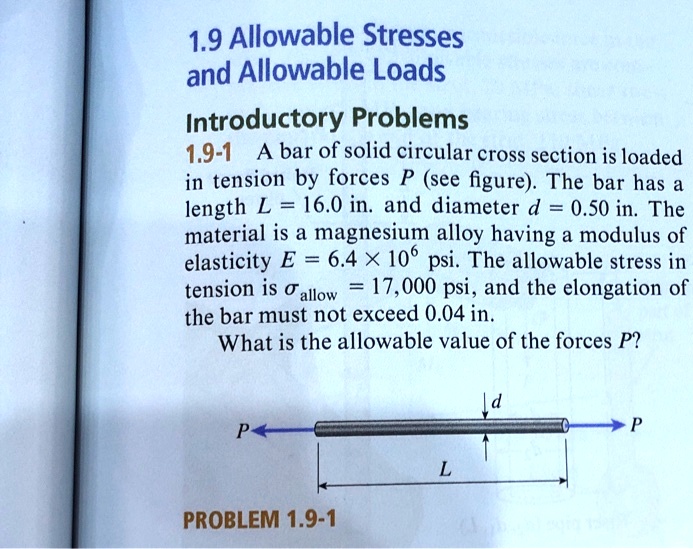 19 allowable stresses and allowable loads introductory problems 19 1 a ...
