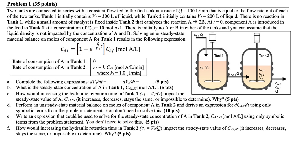 problem135 points two tanks are connected in series with a constant ...