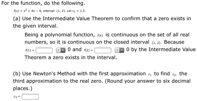 SOLVED: For the function, do the following. f(x) interal- (1, 2). Let ...