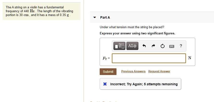 the a string on violin has fundamental frequency of 440 hz the length ...