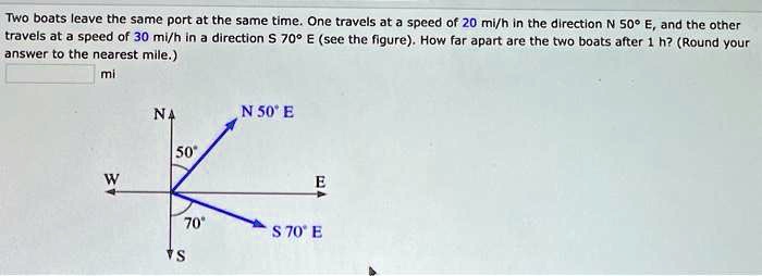 Two boats leave the same port at the same time. One travels at a speed ...