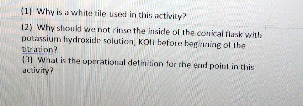 SOLVED: 'Last question based on my previous question Experimental : To determine the ...