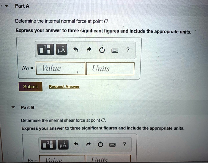 Part Adetermine The Internal Normal Force At Point C … Solvedlib