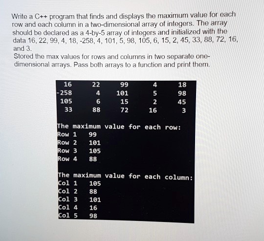 SOLVED: Can someone answer this question the way the sample output has it? Can it only have the ...