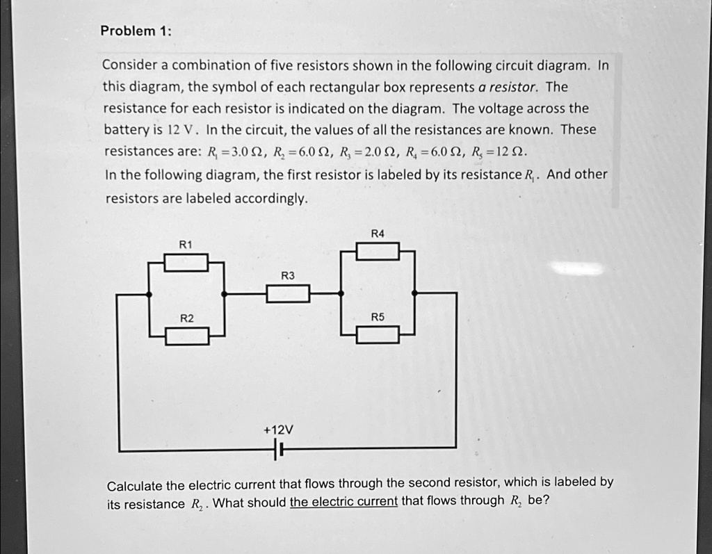 Problem 1: Consider a combination of five resistors shown in the ...