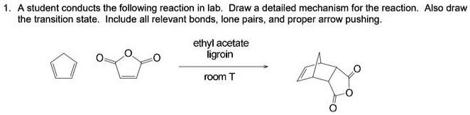 SOLVED: A student conducts the following reaction in the lab. Draw a ...