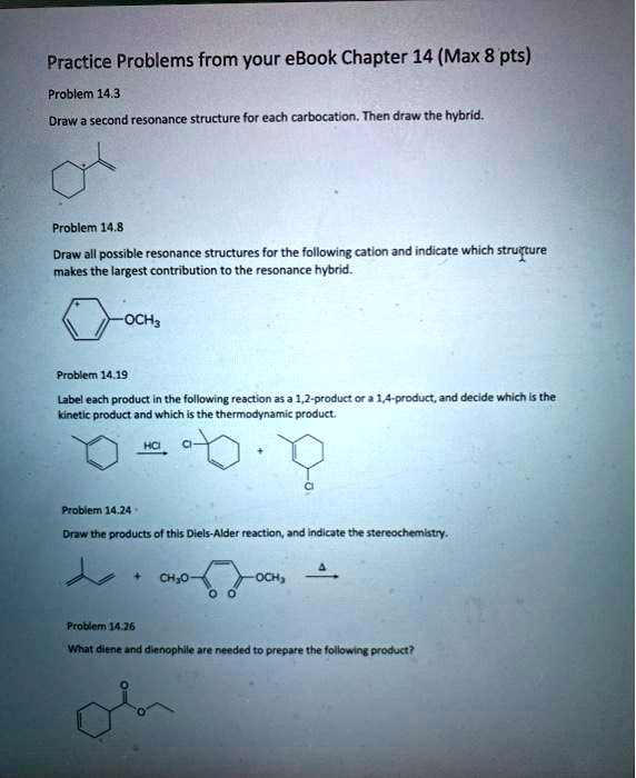 SOLVED: Text: Practice Problems from your eBook Chapter 14 (Max 8 pts ...