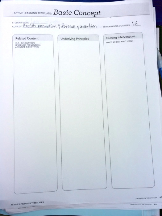 Active Learning Template for Health Promotion and Disease Prevention ACTIVE LEARNING TEMPLATE ...