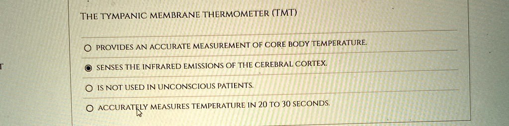 the tympanic membrane thermometer tmt o provides an accurate ...