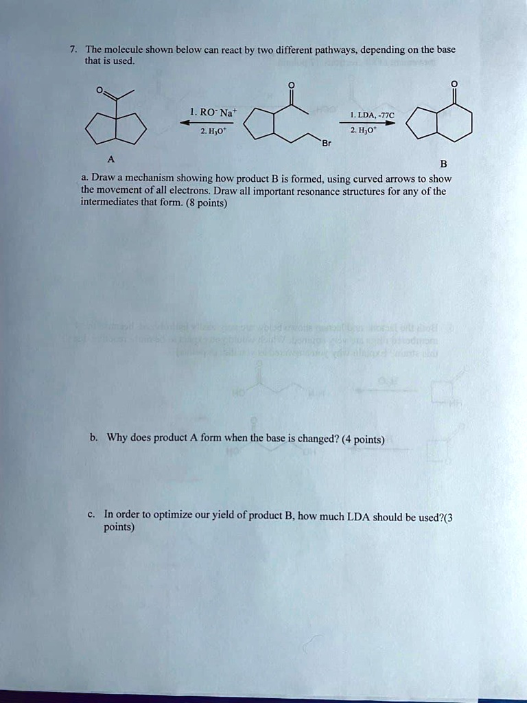 The molecule shown below can react by two different p… - SolvedLib