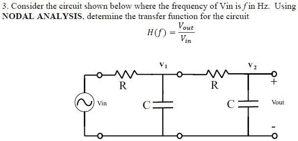 VIDEO solution: 3. Consider the circuit shown below where the frequency of Vin is f in Hz. Using ...