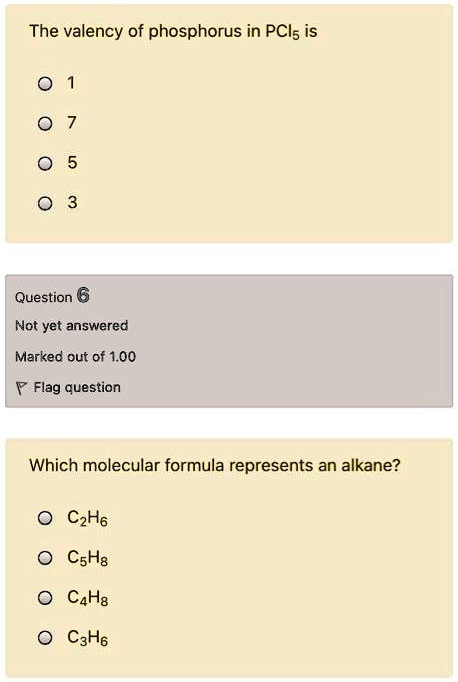 SOLVED: The valency of phosphorus in PCIs is Question 6 Not yet ...