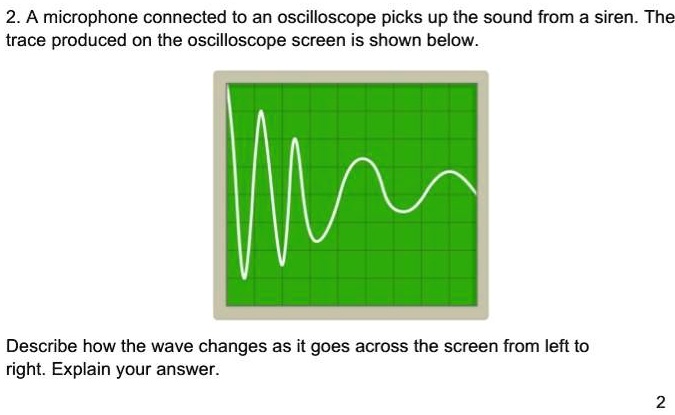 2. A microphone connected to an oscilloscope picks up the...