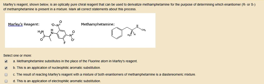 [GET ANSWER] marfey reagent shown below is an optically pure chiral ...