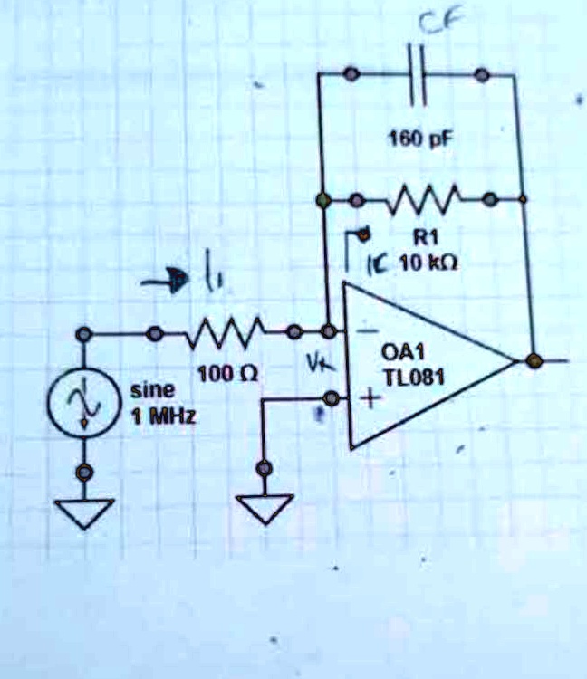 SOLVED: A low pass filter, as shown in the following figure, is built ...