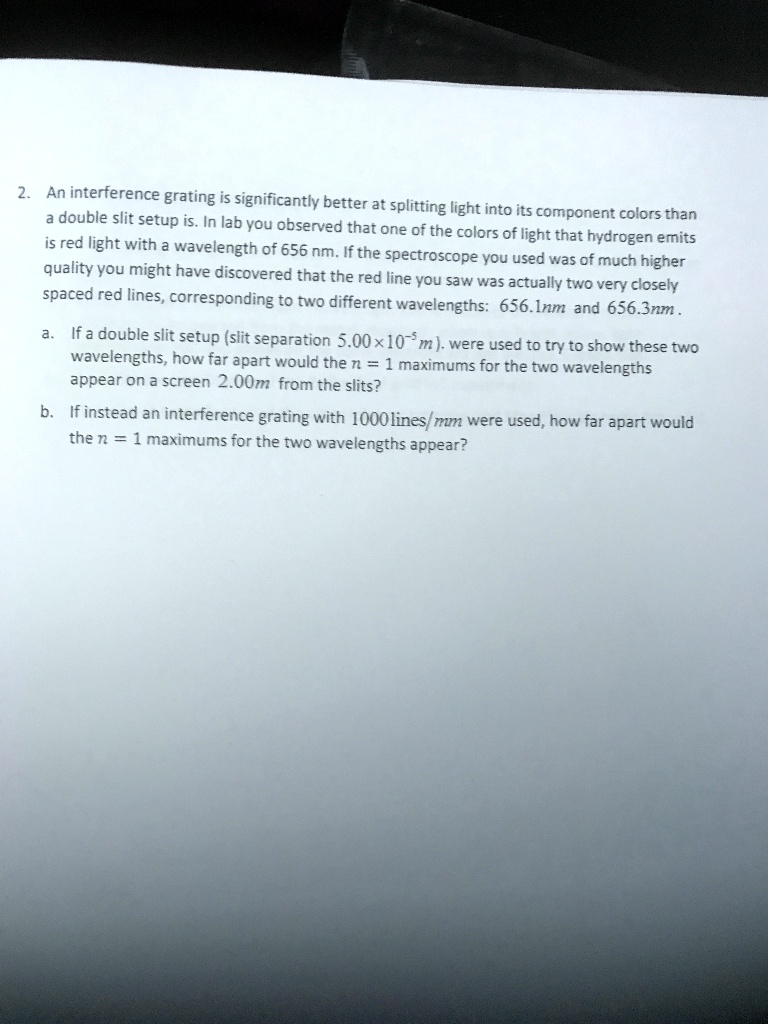 2 An Interference Grating Is Significantly Better At Splitting Light Into Its Component Colors