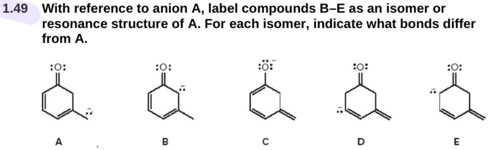 149 with reference to anion a label compounds b e as an isomer or ...