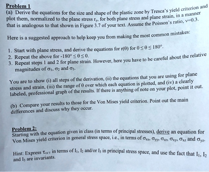 Problem 1 (a) Derive the equations for the size and shape of the ...
