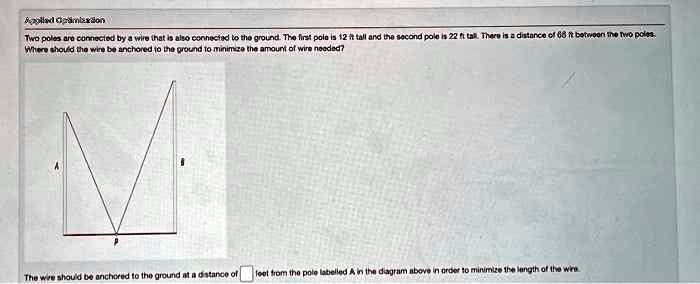 SOLVED: Aapllsd Op/Simlaxdon Two poles are connected by a wire that is also connected to the ...