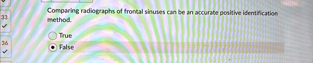 Comparing radiographs of frontal sinuses can be an accurate positive ...