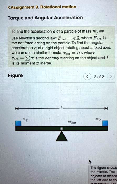 Solved Assignment 9 Rotational Motion Torque And Angular Acceleration