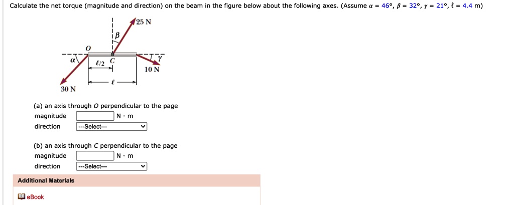 Calculate The Net Torque Magnitude And Direction On The Beam - The Best Picture Of Beam