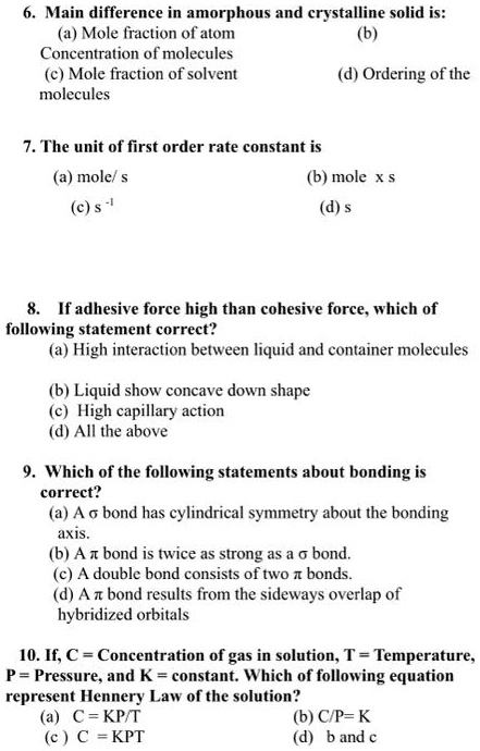 main difference in amorphous and crystalline solid is mole fraction of atom concentration of ...