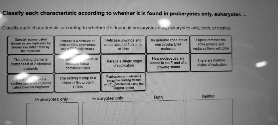 SOLVED: Classify each characteristic according to whether it is found ... SOLVED: Classify each characteristic according to whether it is found ...