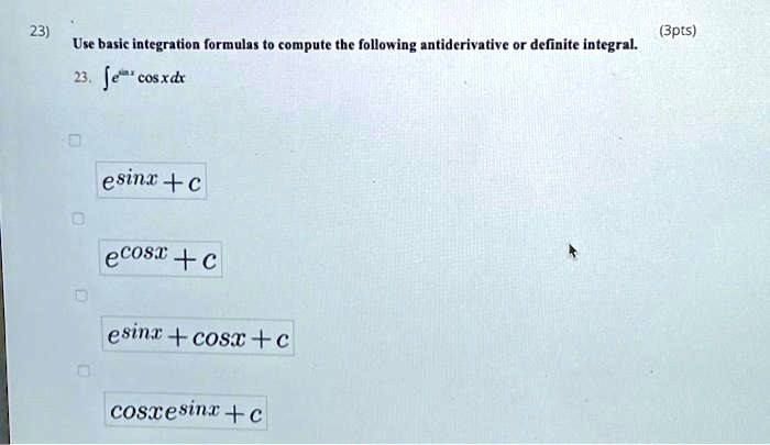 Video Solution 23 Use Basic Integration Formulas To Compute The