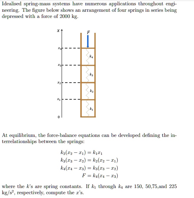 idealised spring mass systems have numerous applications throughout ...