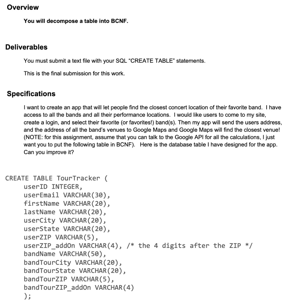 solved-overview-you-will-decompose-a-table-into-bcnf-deliverables-you
