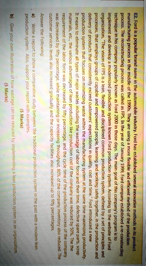 VIDEO solution: Production System. Also, support your report with ...