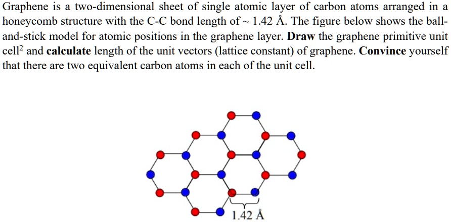 Solved Graphene Is A Two Dimensional Sheet Of A Single Atomic Layer Of Carbon Atoms Arranged In