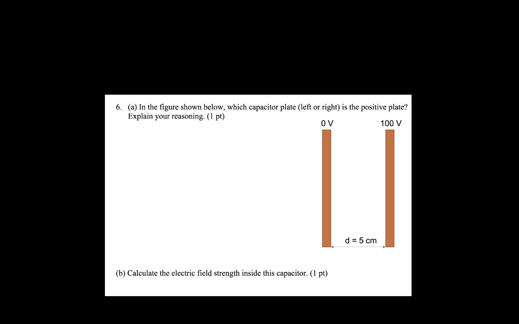 SOLVED: (a) In the figure shown below, which capacitor plate (left or ...