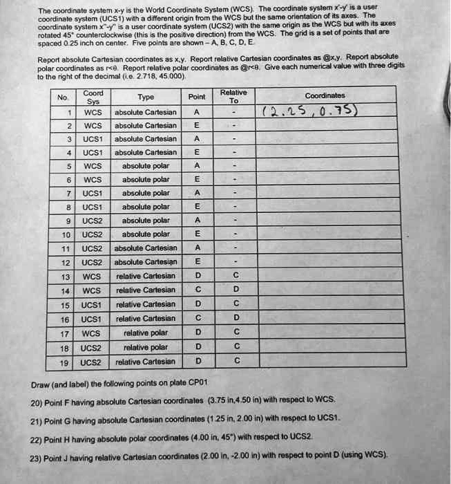 Solved Texts The Coordinate System X Y Is The World Coordinate System Wcs The Coordinate