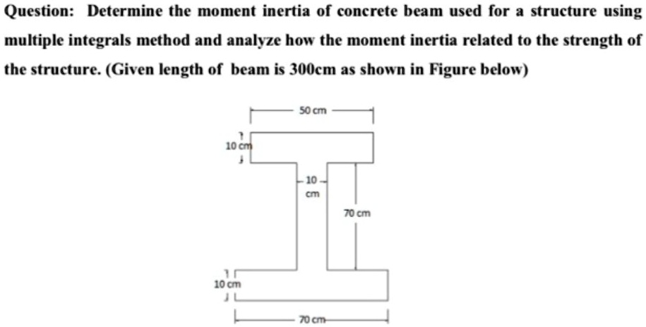 Question: Determine the moment inertia of concrete beam used for a structure using multiple ...