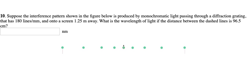 SOLVED: Suppose the interference pattern shown in the figure below is ...
