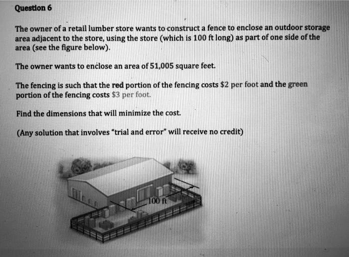 SOLVED: Questlon 6 The owner of a retail lumber store wants tO ...