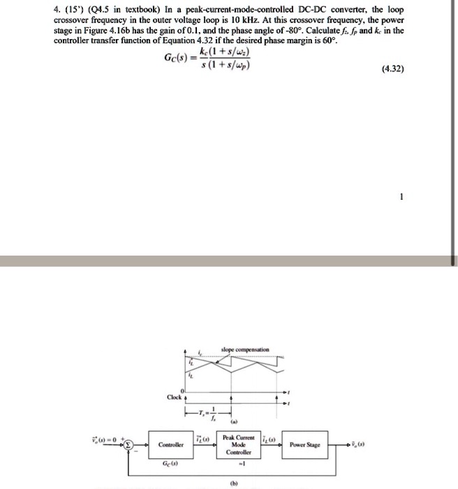 Solved 4 15q4 5 In Textbook In A Peak Current Mode Controlled Dc Dc Converter The Loop