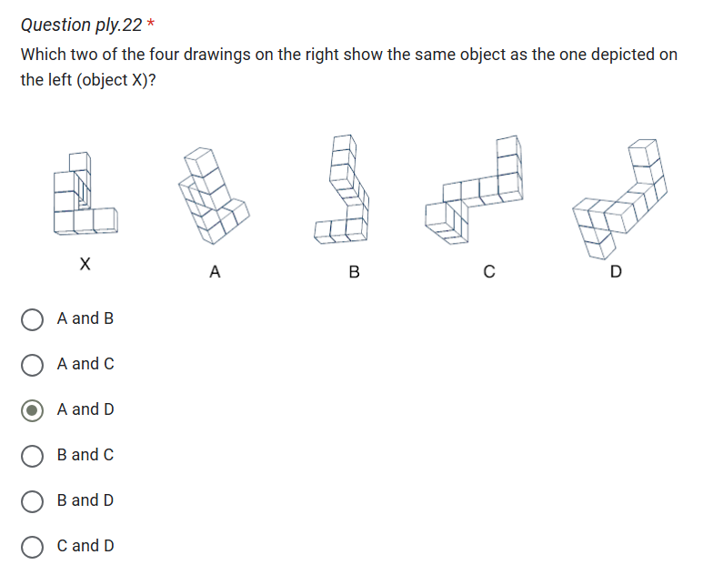 Question ply.22 * Which two of the four drawings on the right show the ...