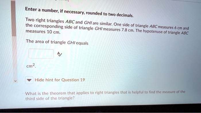 SOLVED: Enter number; if necessary, rounded to two decimals. Two right ...
