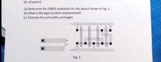 qz6paints adetermine the cmos realization for the layout shown in fig2 ...