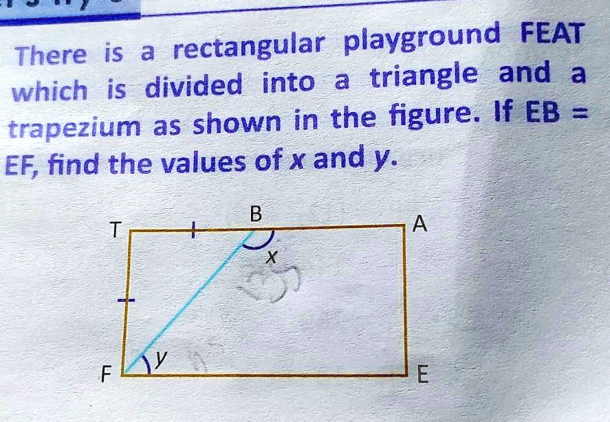 There is a rectangular playground FEAT which is divided into a triangle ...