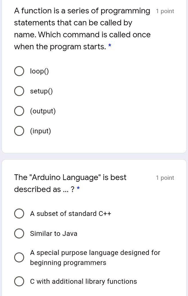 Solved A Function Is A Series Of Programming Point Statements That Can Be Called By Name Which 9450